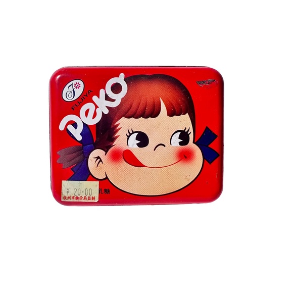 Fujiya | Other | Vintage Pekochan Empty Red Tin Box Fujiya Peko ...